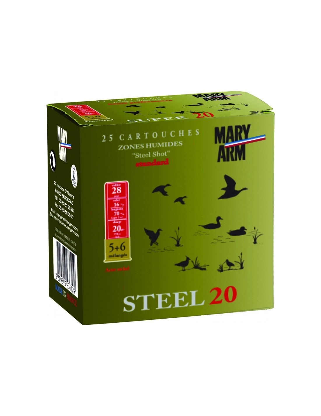 Cartouches Steel Mag 20 Cal.28/70 20grs - MARY ARM